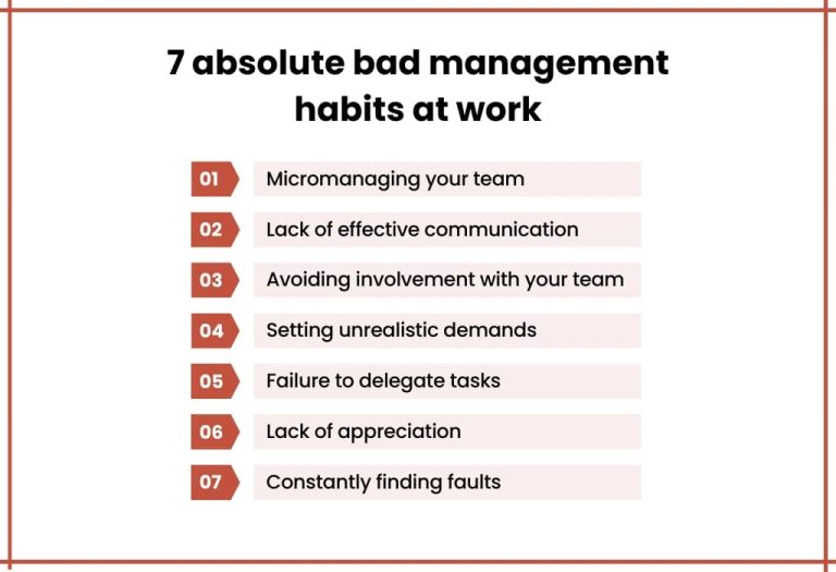7 Bad Management Habits At Work And How To Break Them
